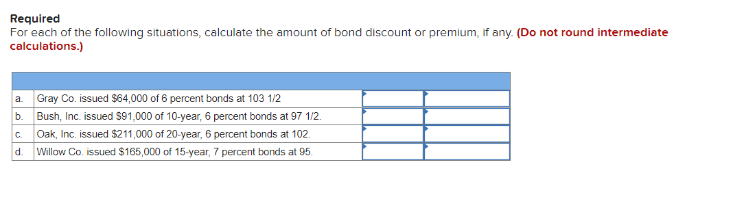Solved Required For each of the following situations, | Chegg.com