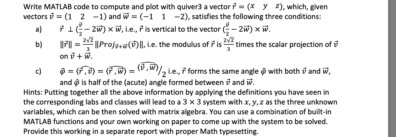 = 2v2 2v2 3 3 Write MATLAB code to compute and plot | Chegg.com