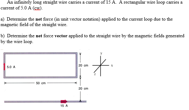 Solved An infinitely long straight wire carries a current of | Chegg.com