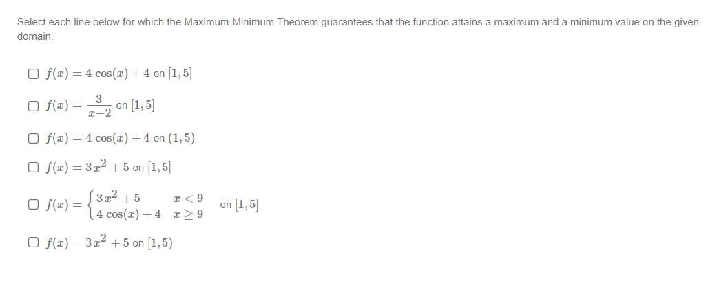 Solved Select each line below for which the Maximum-Minimum | Chegg.com