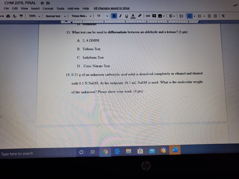 2211L FINAL * Hit View Insert Format Tools Add-ons | Chegg.com