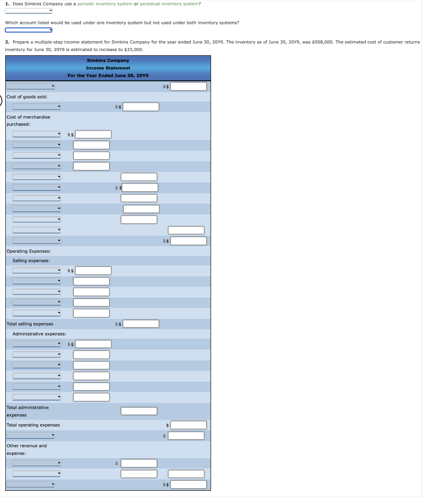 Solved Periodic inventory accounts, multiple-step income | Chegg.com