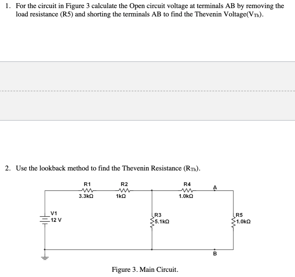 Solved 1. For the circuit in Figure 3 calculate the Open | Chegg.com