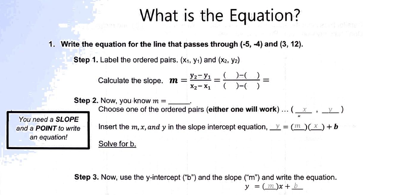 Solved What is the Equation? 1. Write the equation for the | Chegg.com