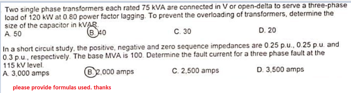 Two single phase transformers each rated \\( 75 | Chegg.com