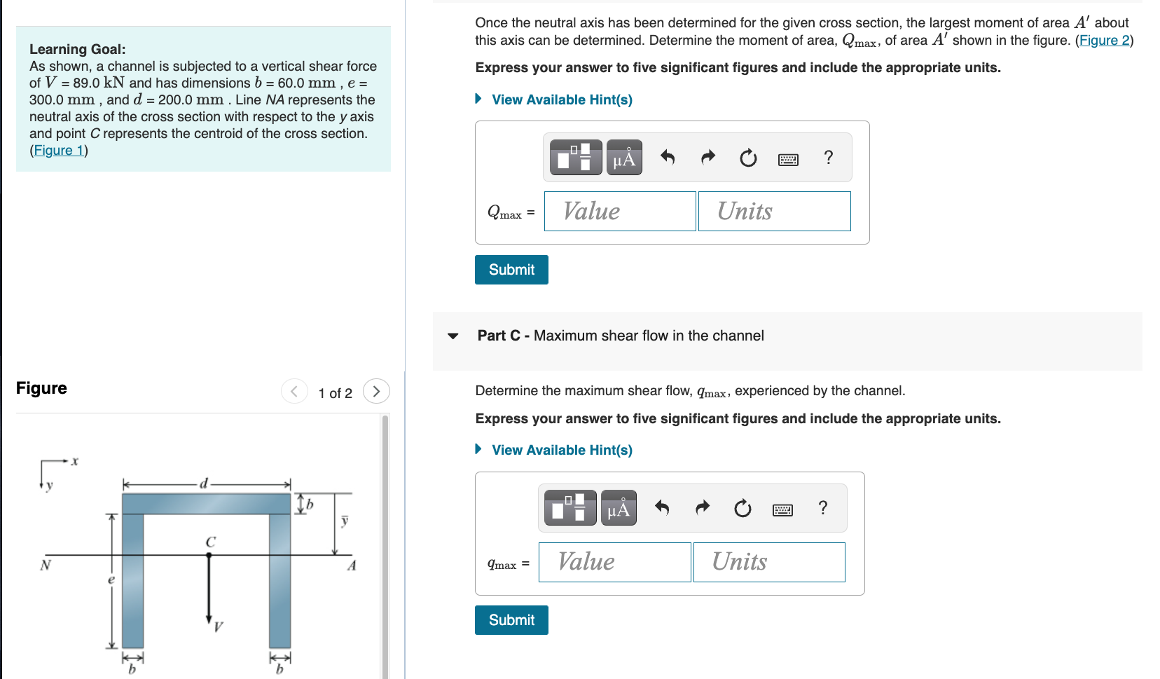 Solved Part A - Location of the neutral axis Learning Goal: | Chegg.com