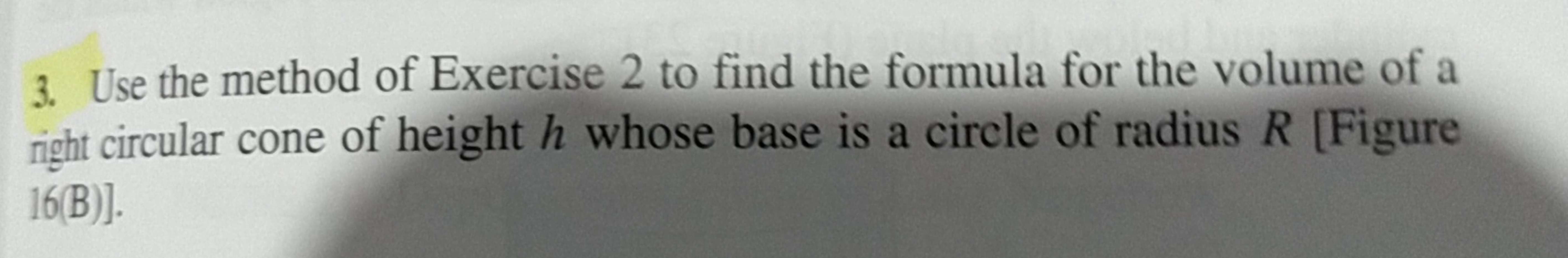 Solved Let V be the volume of a right circular cone of | Chegg.com