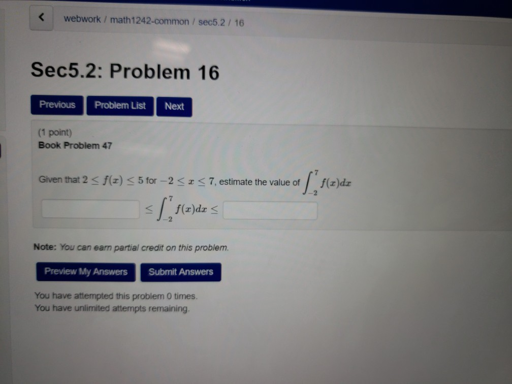 Solved K webwork / math 1242-common/sec5.2/16 Sec5.2: | Chegg.com