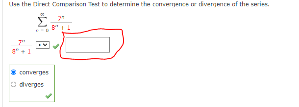 Solved Use the Direct Comparison Test to determine the | Chegg.com