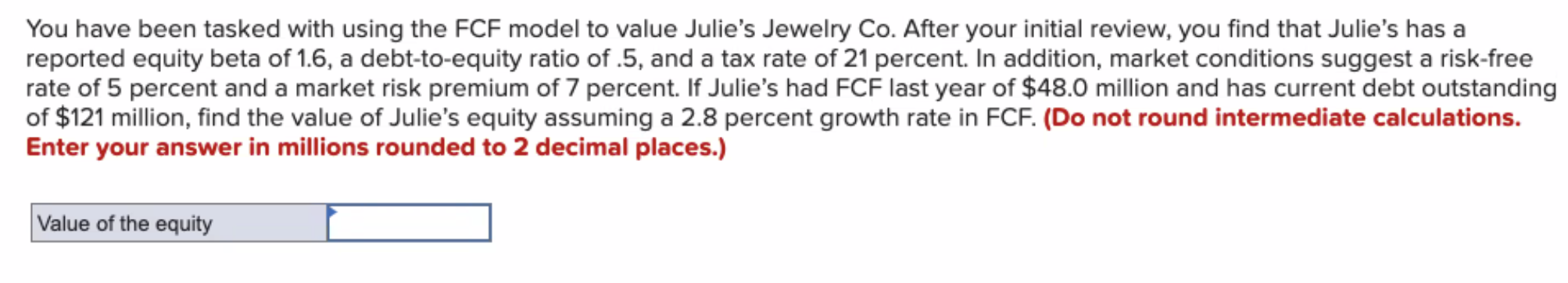 Solved You have been tasked with using the FCF model to | Chegg.com