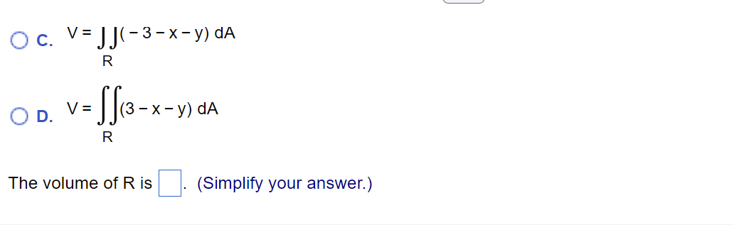 Solved Find the volume of the solid under the graph of | Chegg.com