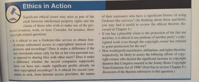 Solved Significant ethical issues may arise as part of the | Chegg.com