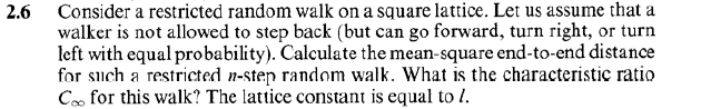 Solved 2.6 Consider a restricted random walk on a square | Chegg.com