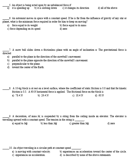 Solved I. Modified Multiple Choices: Write the letter of | Chegg.com