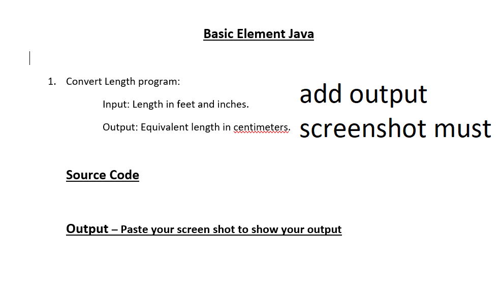 Solved Convert Length program: Input: Length in feet and | Chegg.com