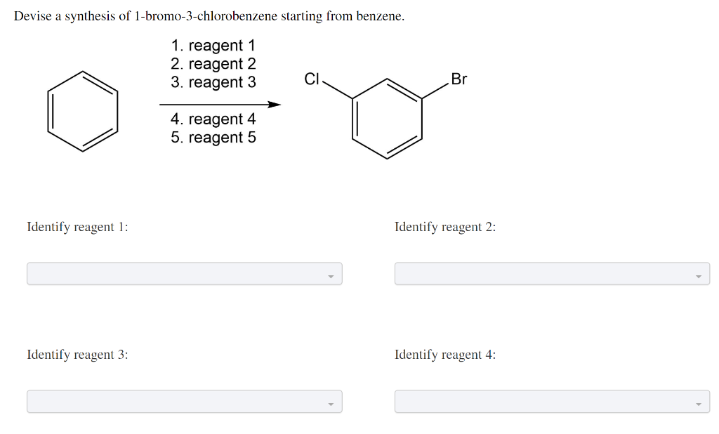Solved Devise a synthesis of 1-bromo-3-chlorobenzene | Chegg.com