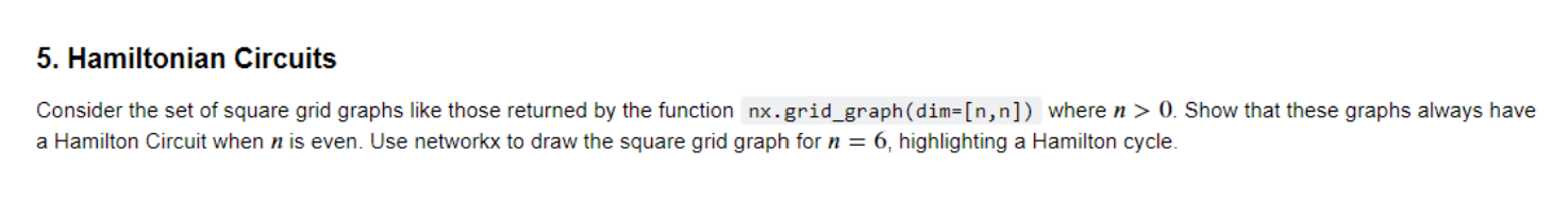 Solved 5. Hamiltonian Circuits Consider the set of square | Chegg.com