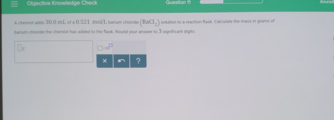 Solved Objective Knowledge Check Question 11 Anurad A | Chegg.com