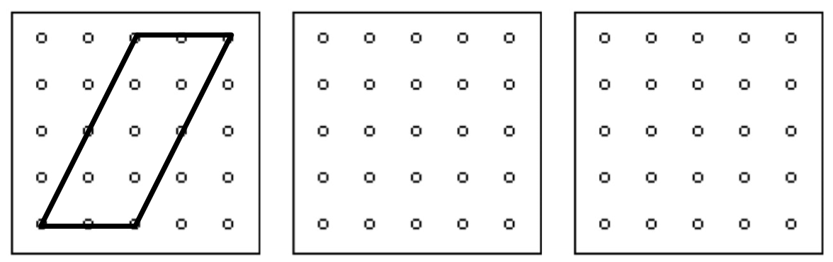 Solved On the geoboards below, draw a rectangle and a | Chegg.com