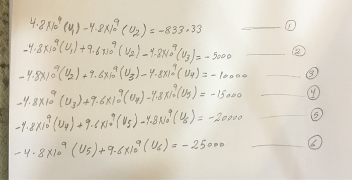 Solved 6 equations with 6 unknowns, just i want the final | Chegg.com