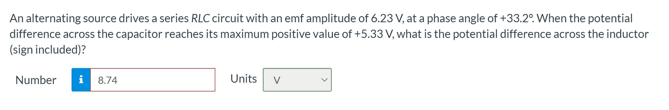Solved An alternating source drives a series RLC circuit | Chegg.com