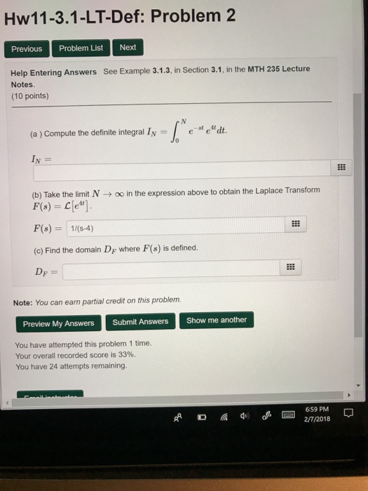 Solved Hw11-3.1-LT-Def: Problem 2 Previous Problem List Next | Chegg.com