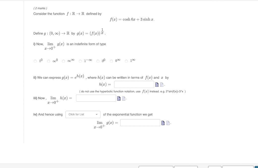 Solved 2 Marks Consider The Function F R→r Defined By