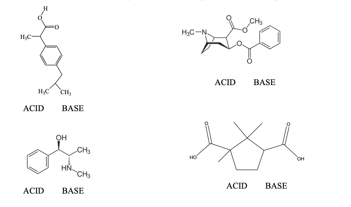 Solved Determine whether each molecule is an acid or a base | Chegg.com