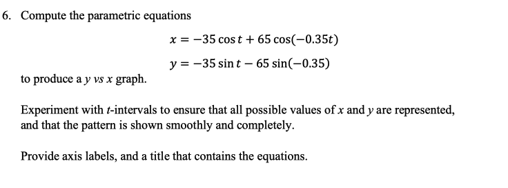Solved 6. Compute the parametric equations | Chegg.com
