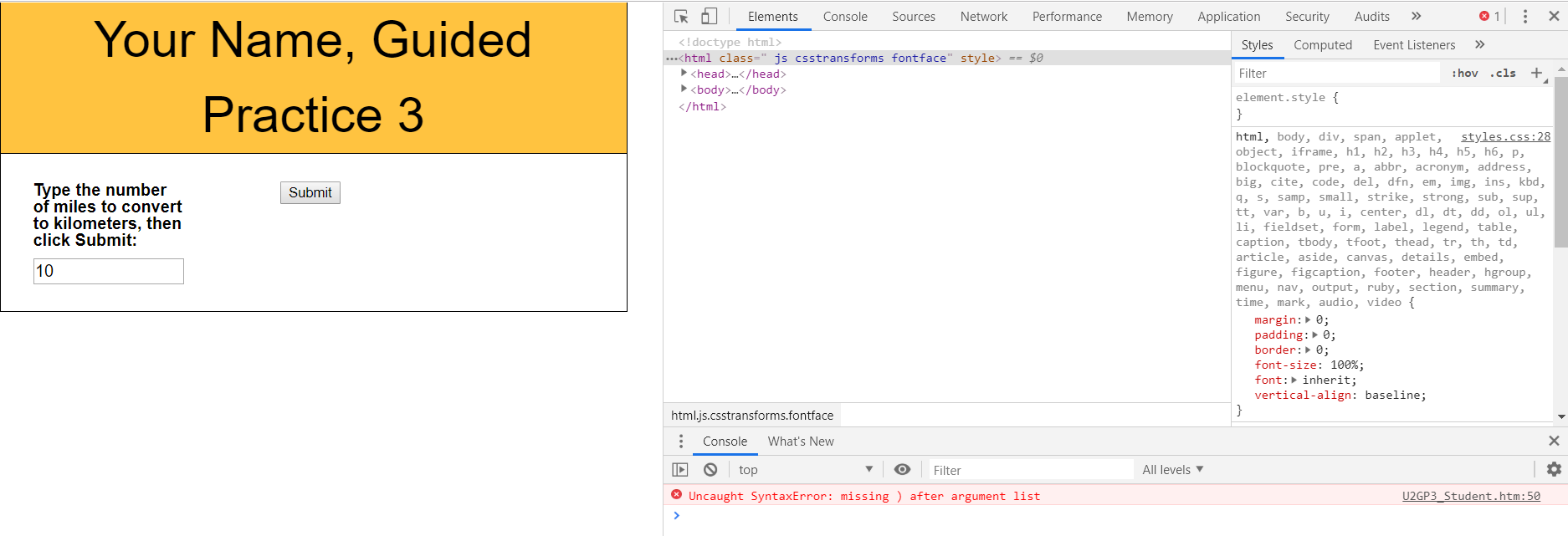 Solved im having trouble Debugging and Use Strict Mode | Chegg.com