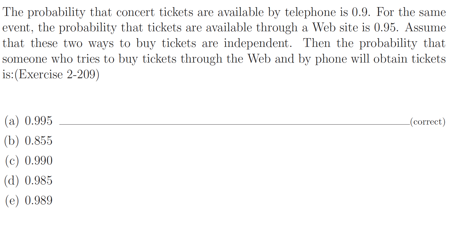 Solved The probability that concert tickets are available by | Chegg.com