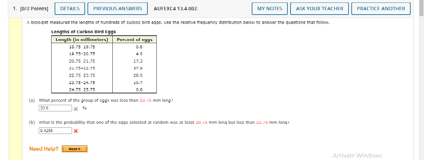 Solved 1. [0/2 Points] DETAILS PREVIOUS ANSWERS AUFEXC4 | Chegg.com