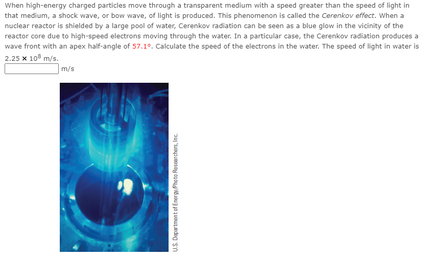Solved When high-energy charged particles move through a | Chegg.com