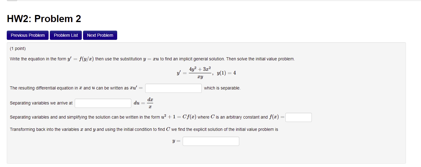 Solved HW2: Problem 2 Previous Problem Problem List Next | Chegg.com