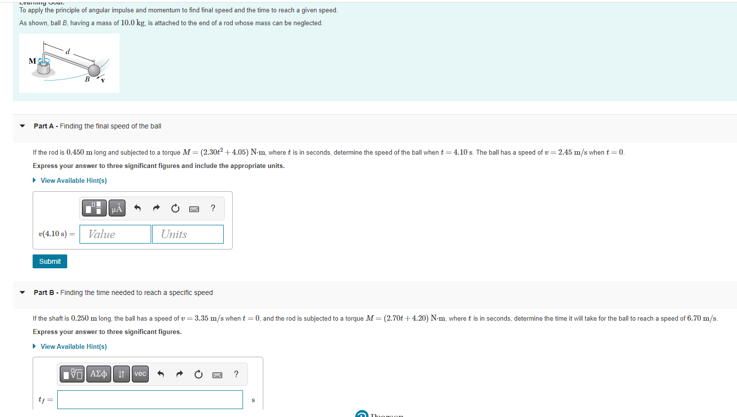 Solved To apply the principle of angular impulse and | Chegg.com