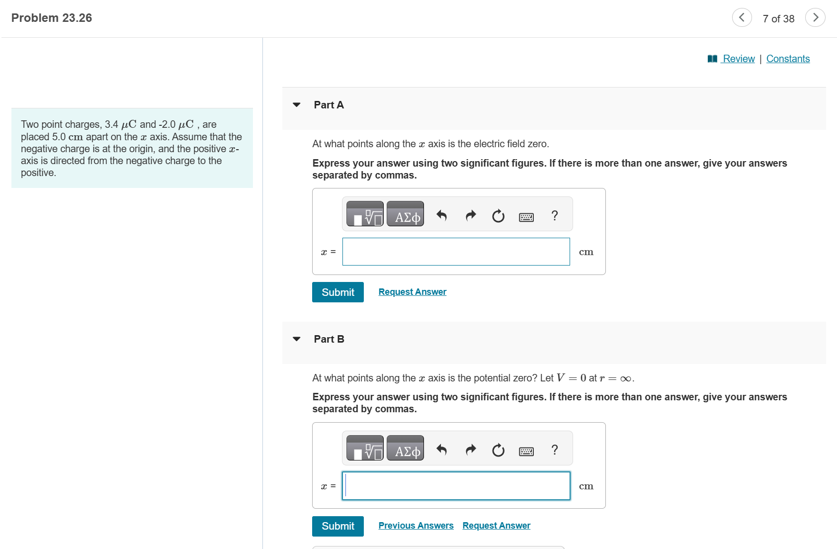 Solved by an EXPERT Two point charges, \( 3.4 \mu \mathrm{C} \) ﻿and | Chegg.com