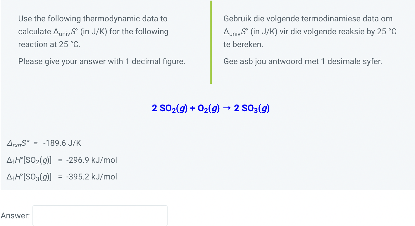 Solved \begin{tabular}{l|l} Use the following thermodynamic | Chegg.com