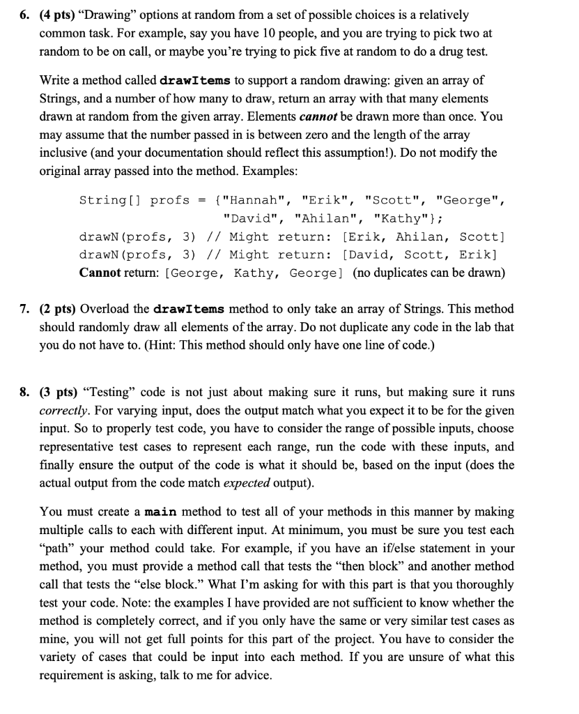 IN JAVA PLEASE. This is a beginner computer science | Chegg.com