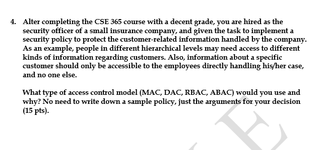 Solved Alter completing the CSE 365 course with a decent | Chegg.com