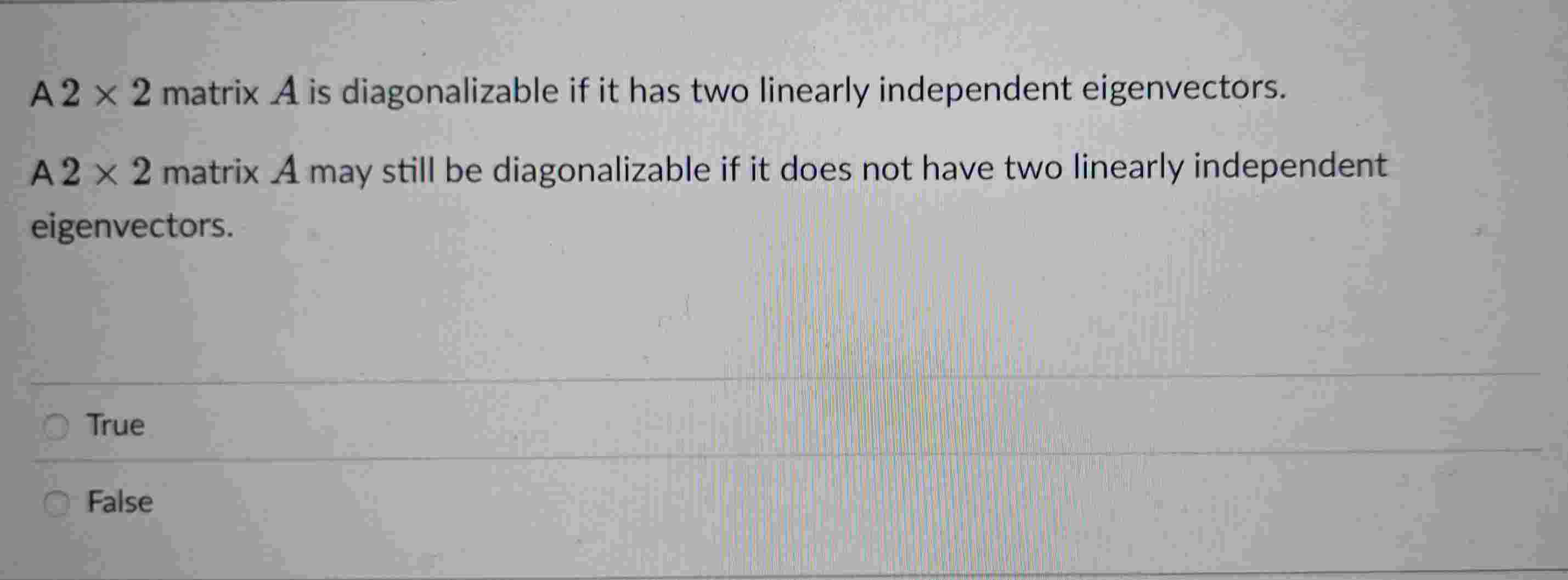 Solved A \( 2 \times 2 \) ﻿matrix \( ﻿A \) ﻿is | Chegg.com