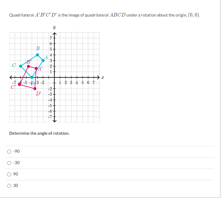 Solved Quadrilateral A'B'C'D' is the image of quadrilateral | Chegg.com
