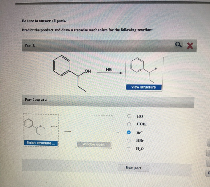 Solved Be sure to answer all parts. Predict the product and | Chegg.com Solved Be sure to answer all parts. Predict the product and | Chegg.com