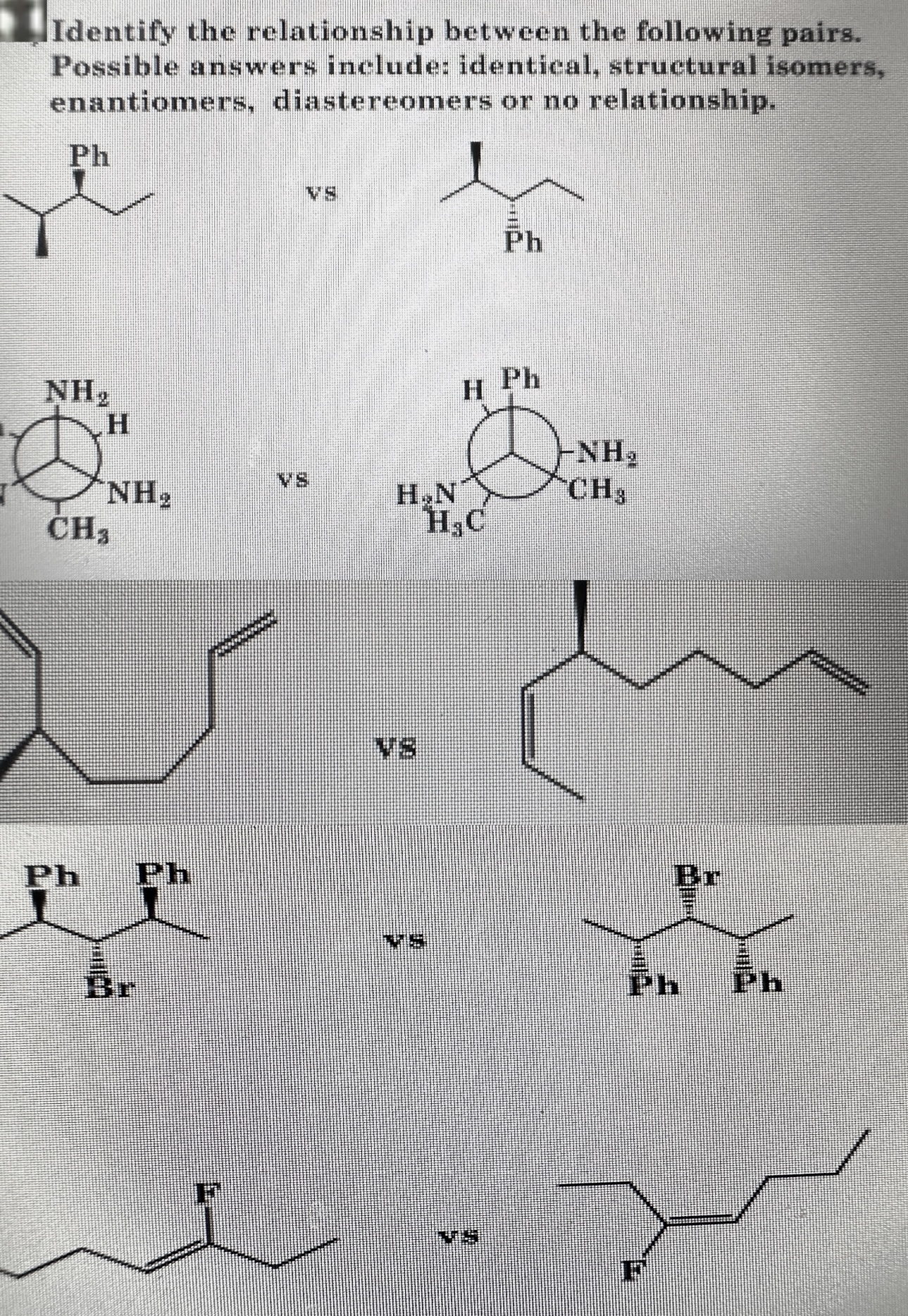 Solved Identify the relationship between the following | Chegg.com