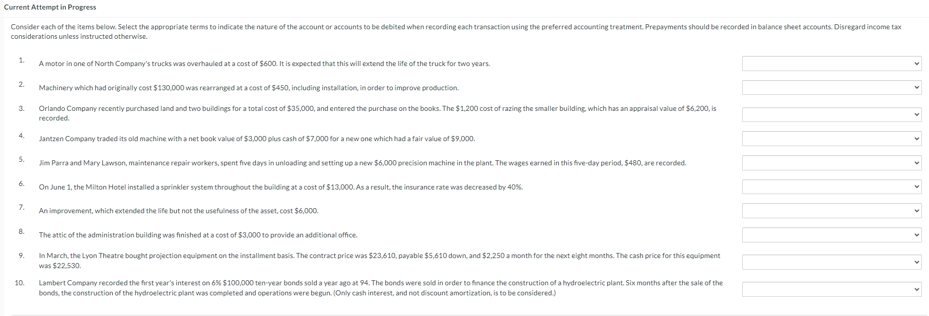 Solved considerations unless instructed otherwise. 1. A | Chegg.com