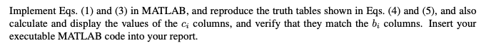 Solved Implement Eqs. (1) and (3) in MATLAB, and reproduce | Chegg.com