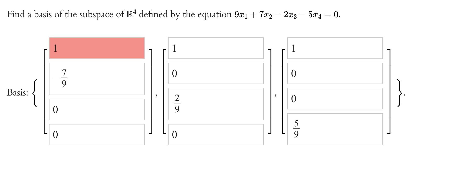Solved Find a basis of the subspace of R4 defined by the | Chegg.com