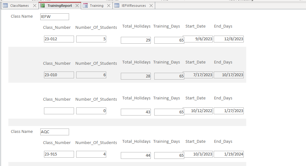 Solved Microsoft Access 2016 Report WriterIf the course is | Chegg.com