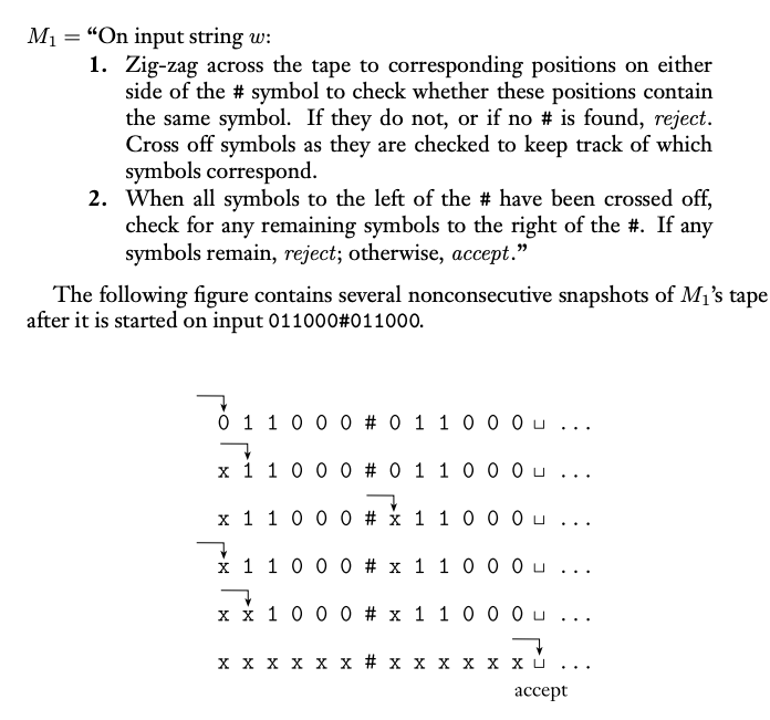 1. Give implementation-level description of a Turing | Chegg.com