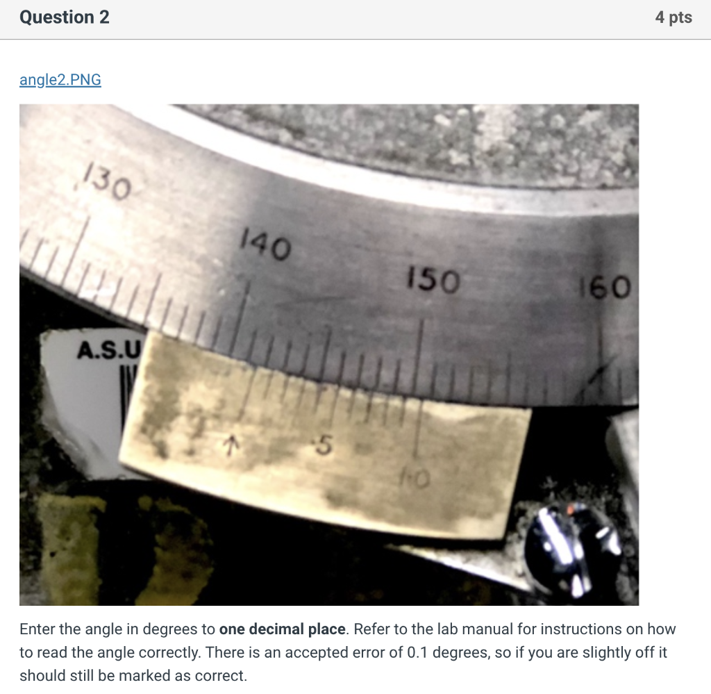 Solved Enter the angle in degrees to one decimal place. | Chegg.com