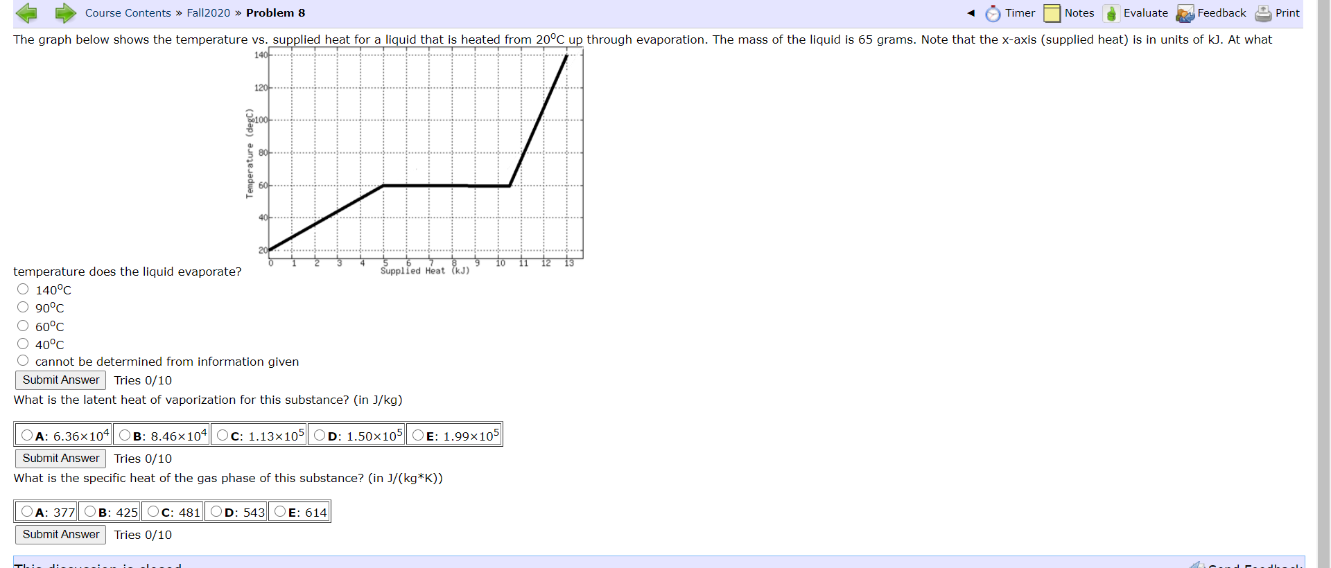 Solved Course Contents » Fall2020 » Problem 8 Timer o Notes | Chegg.com